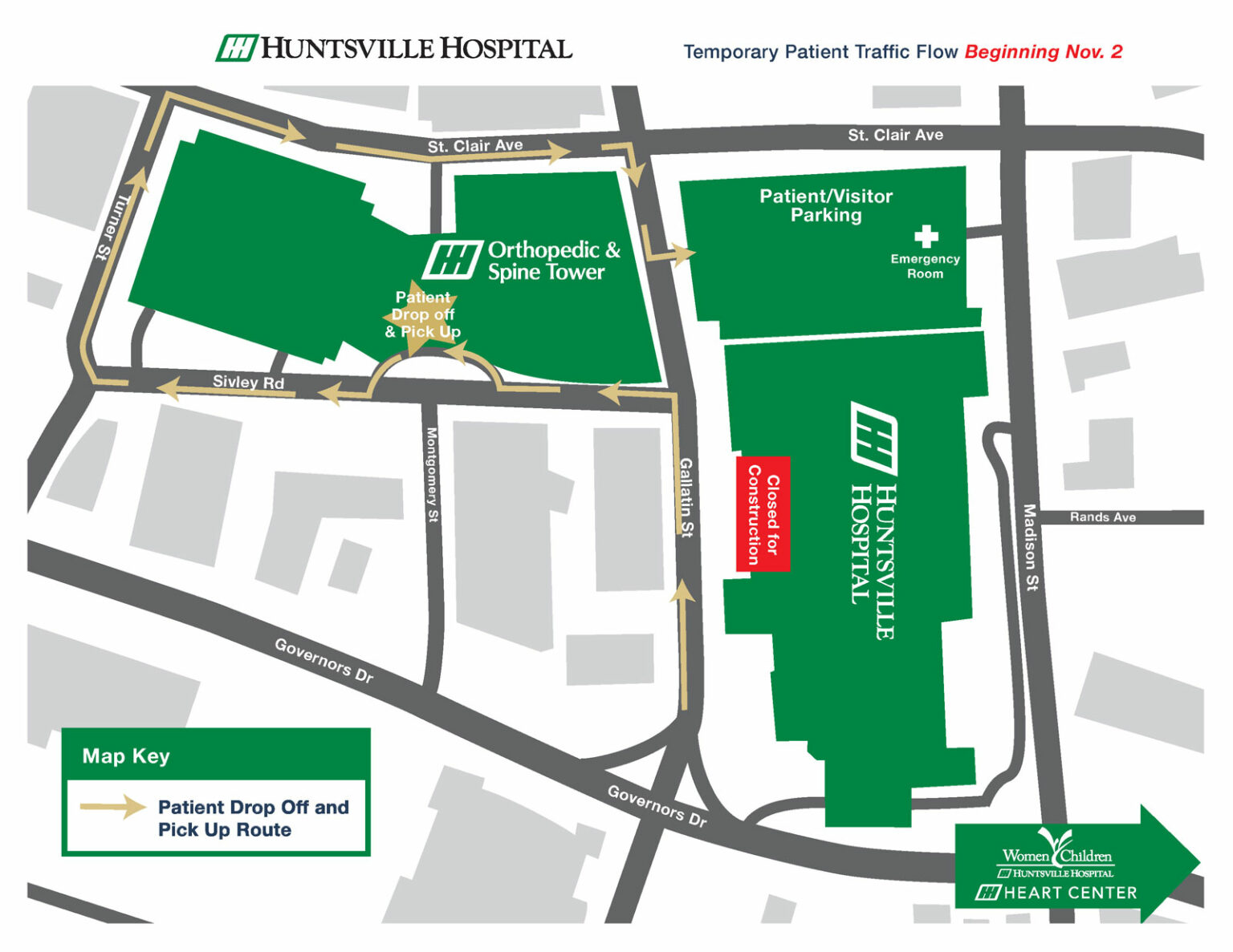 Huntsville Hospital construction causes temporary patient drop off ...