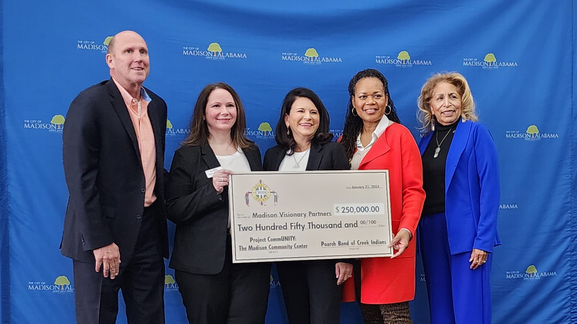 Poarch Band of Creek Indians grant to support Madison Community Center