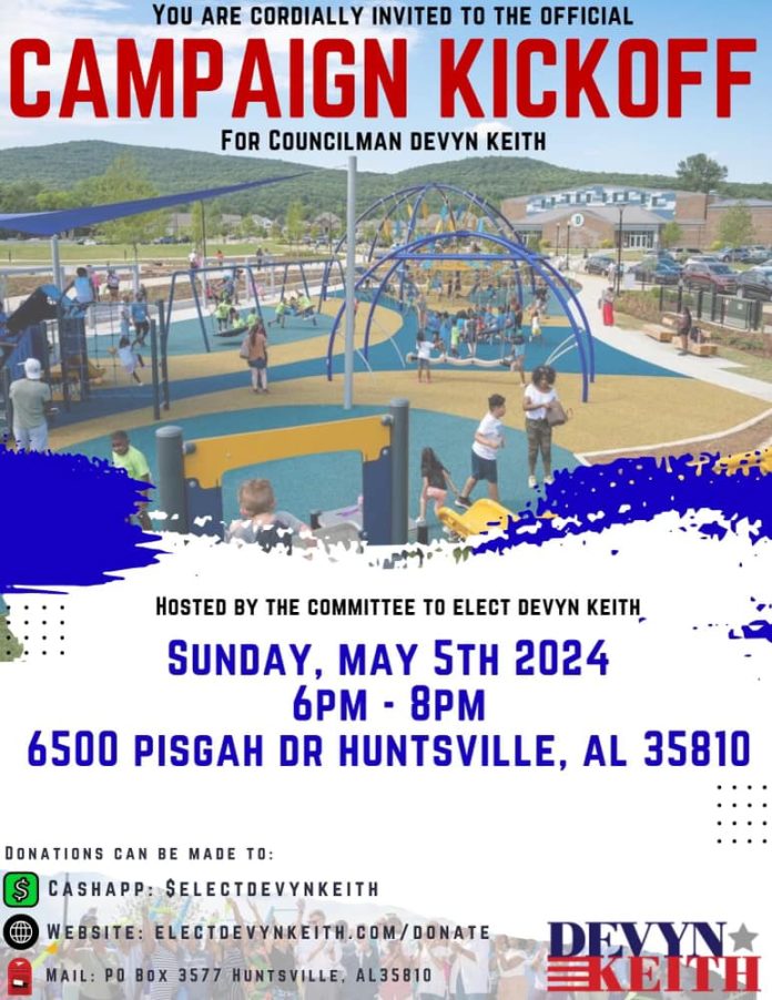 Keith kicks off re-election campaign representing Huntsville's District 1