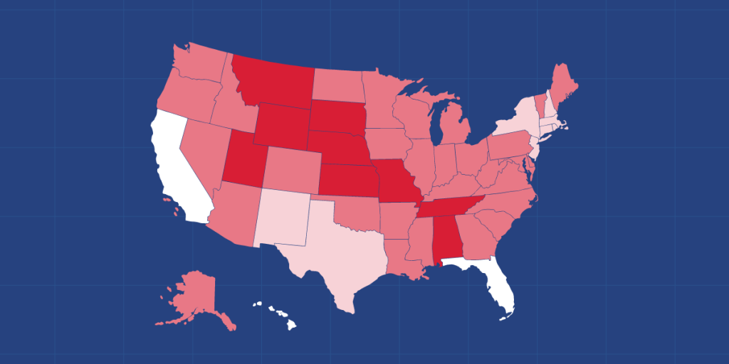 Map features the tallest states; how do Alabama men measure up? - 256 Today