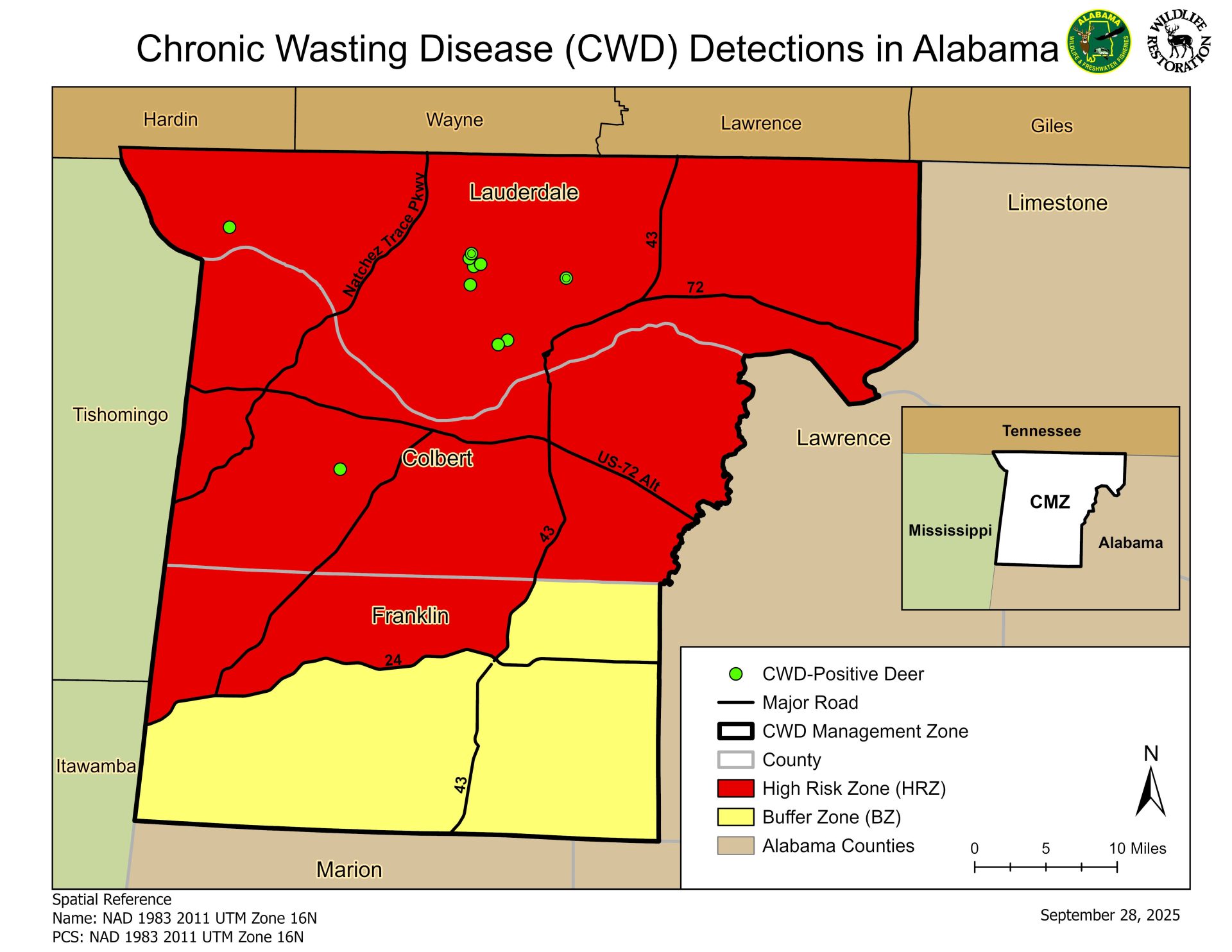 Mandatory testing dates announced for CWD Management Zone - 256 Today