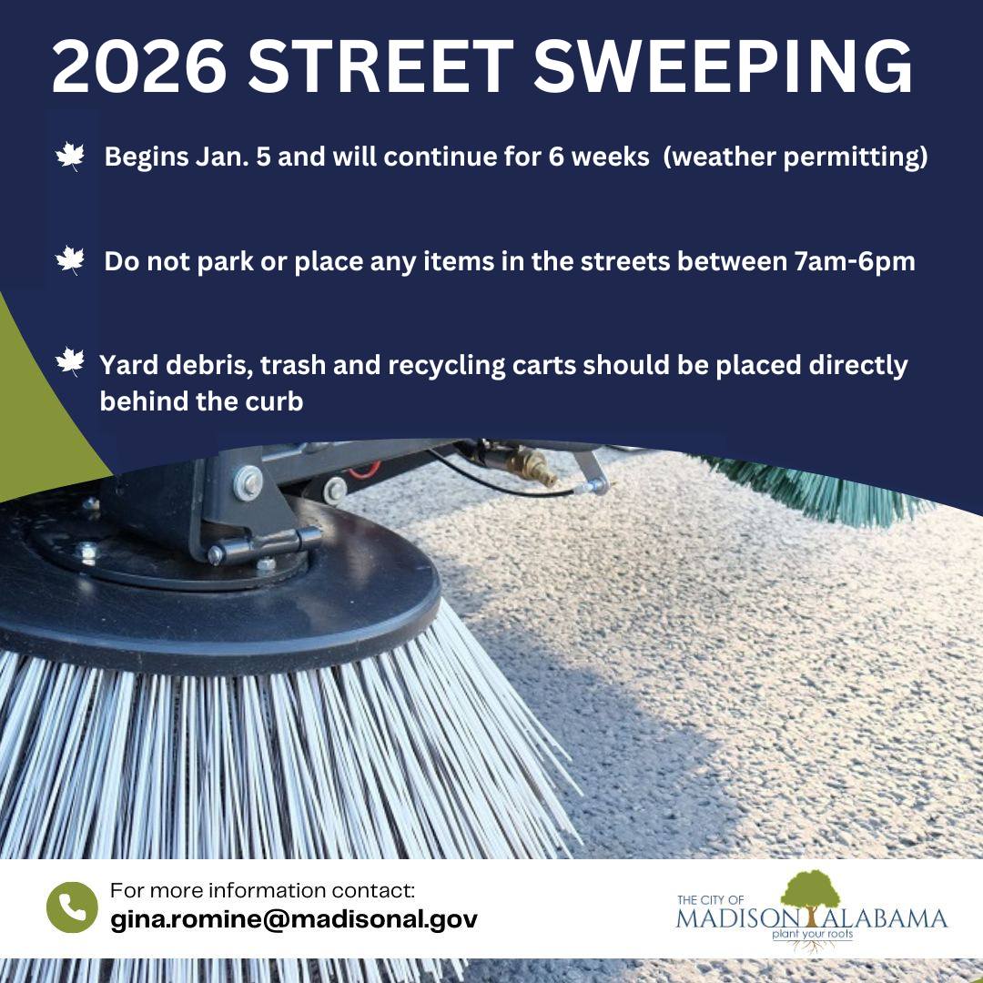 Madison announces annual street sweeping program - 256 Today